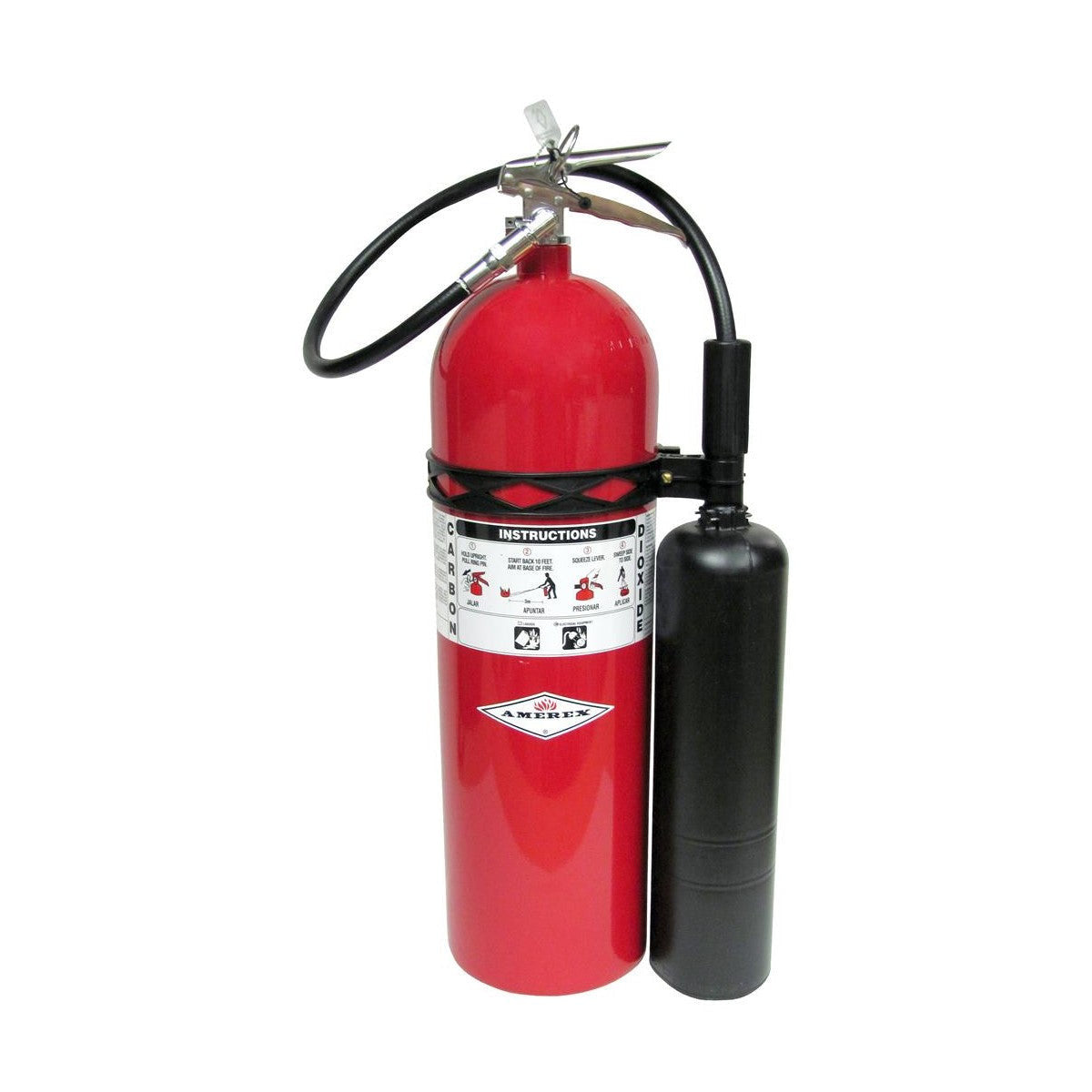 Amerex® 331 CO2 Carbon Dioxide Fire Extinguisher 15lb, 10BC, With Wall ...