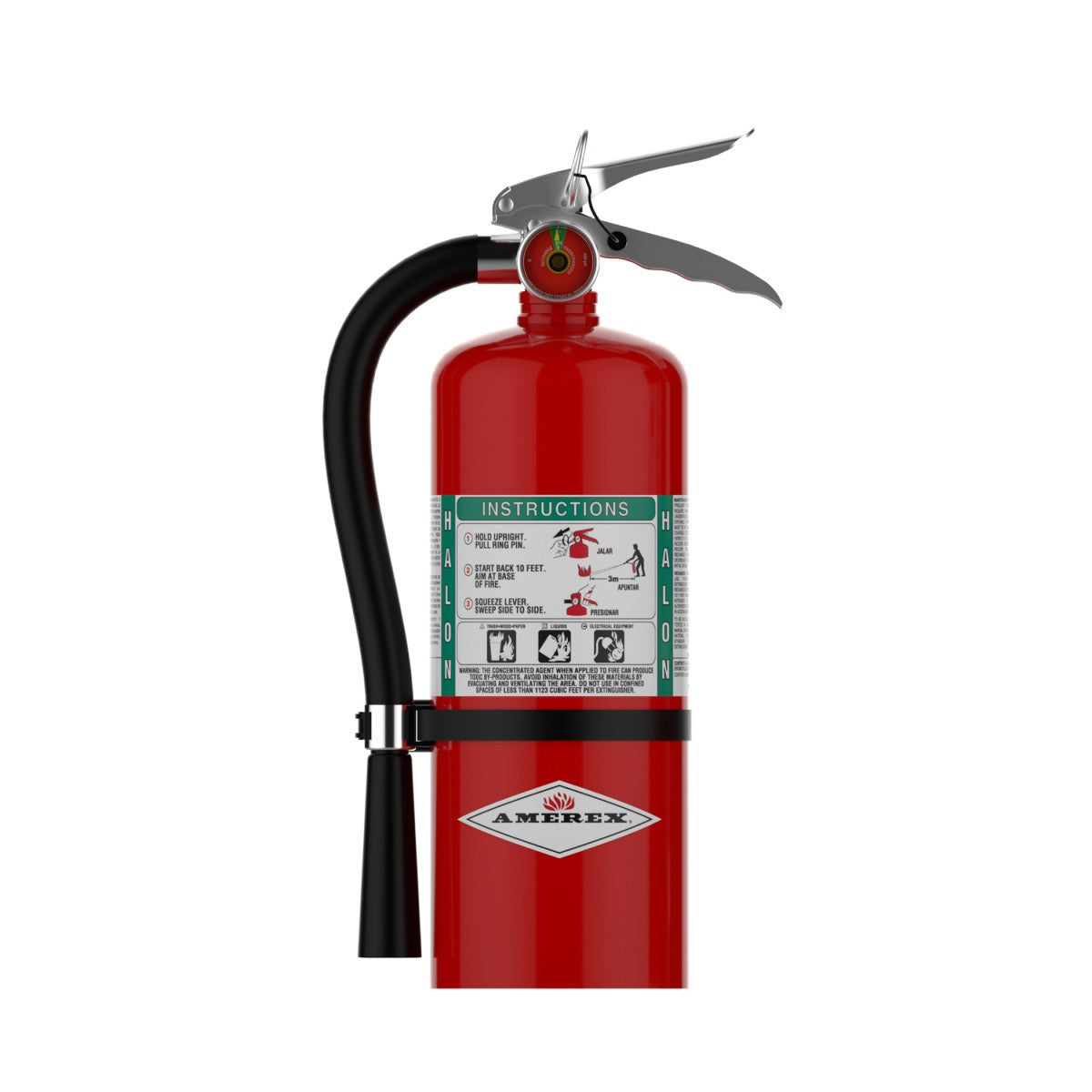 Amerex® B369 Halon 1211 Fire Extinguisher, 9 Pound, 1A10BC, With Wall ...