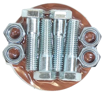 Flange Pack Kit With 150lb Full Faced Red Rubber Ring Gasket, Zinc Pla ...