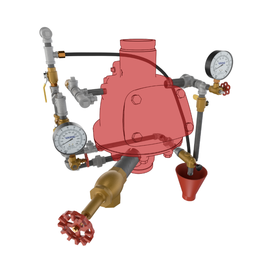 Viking® 08395P Model F-1 Dry Valve, Flange x Flange, Modular Trim Only ...
