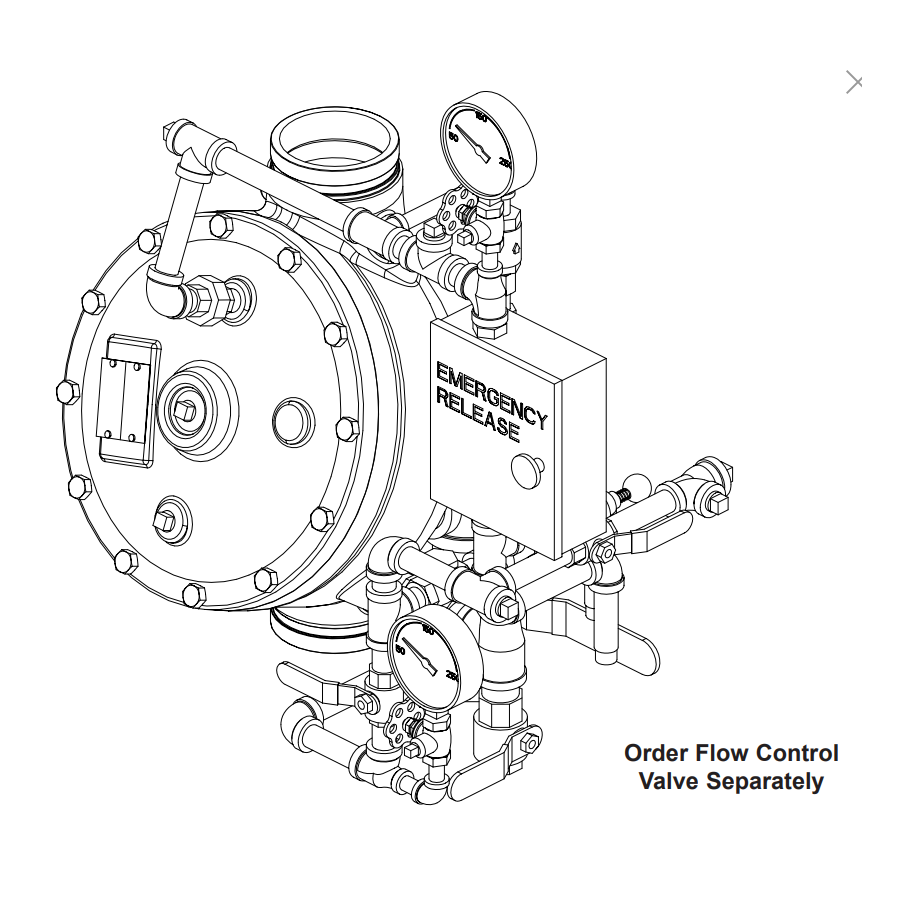 Viking® 11720-1PUSA Model J Flow Control Valve Vertical Trim, Modular ...