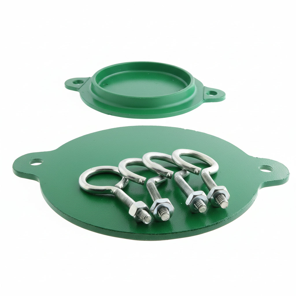 Fire Department Connection FDC Aluminum Break Away Caps 3" Green (Set ...